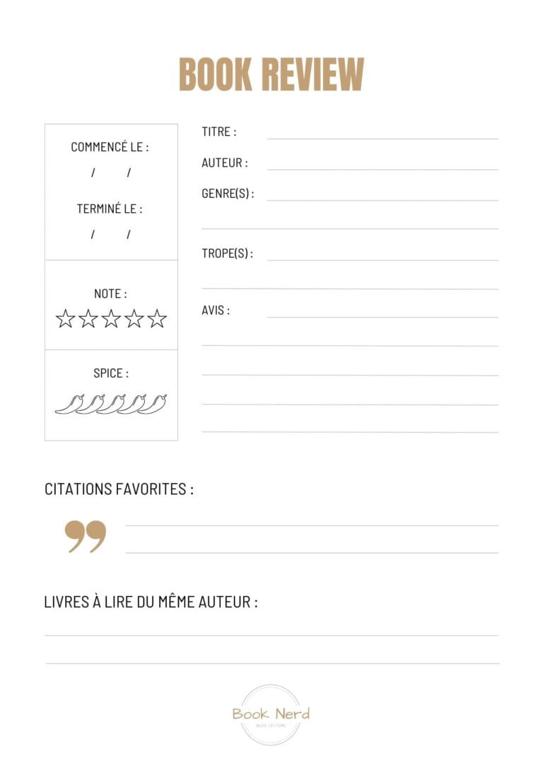 Téléchargez le carnet de lecture gratuit à imprimer (22 modèles de page ...