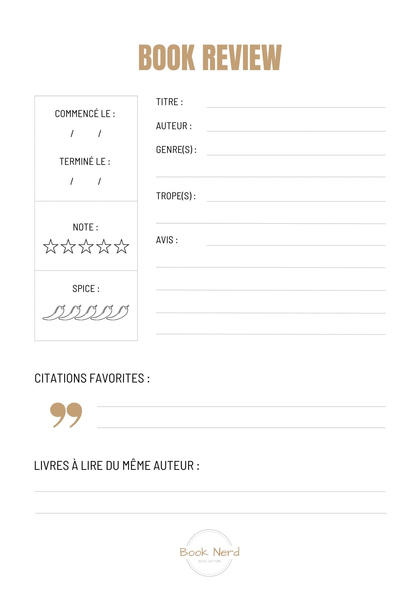 Téléchargez le carnet de lecture gratuit à imprimer (22 modèles de page ...